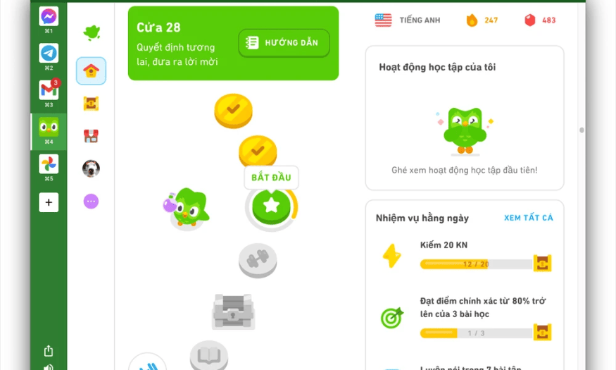 Học Hơn 40 Ngôn Ngữ Trên Duolingo Với 0 Đồng