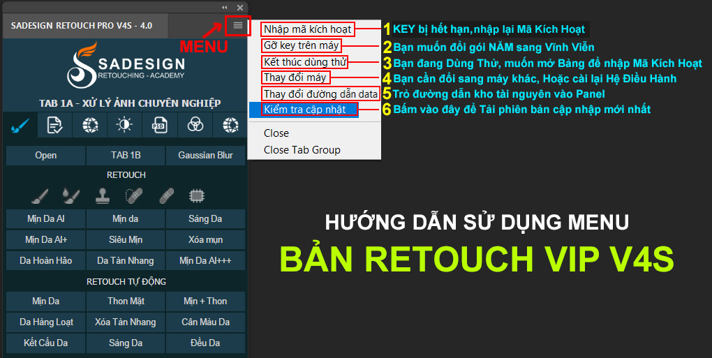 Hướng dẫn cài đặt và sử dụng SADESIGN RETOUCH PRO V4.7 - Kho Tài Nguyên ...